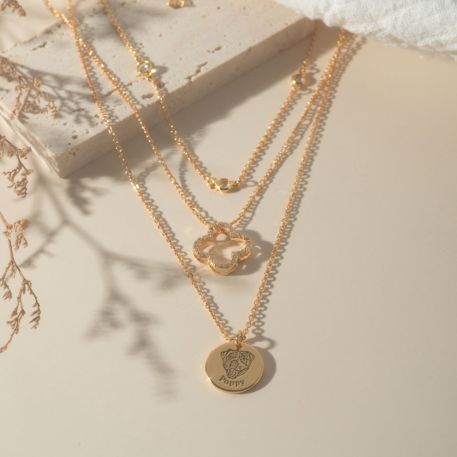 Pet Face Necklace Set – Pup Ring